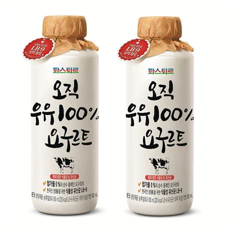 파스퇴르 오직 우유100 요구르트 500ml 4개 티몬