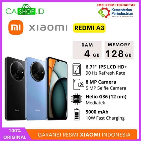 Jual Xiaomi Redmi A Gb Gb New Original Garansi Resmi Di Seller Cashop Id