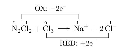 chemistry setting up a redox reaction using chemmacros tex latex