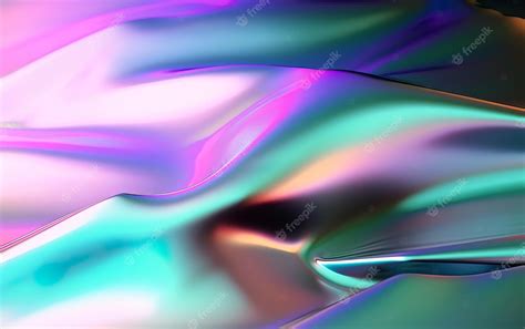 Premium Ai Image Holographic Iridescent Textured Wallpaper