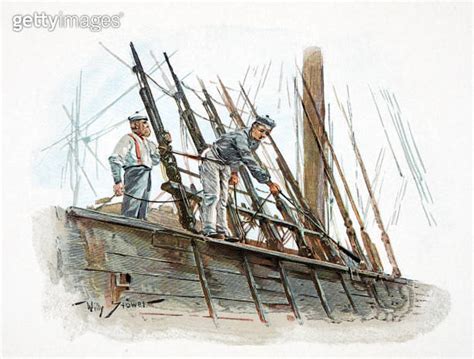 A Sailor Throws A Device For Measuring The Water Depth 이미지 1469742240