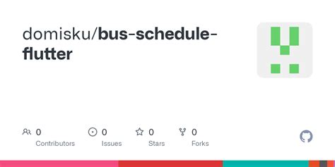 Github Domiskubus Schedule Flutter
