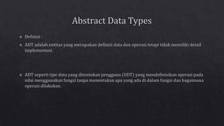 ADT Linked List Stack Queue Belajar Lnk Pengujian PPT