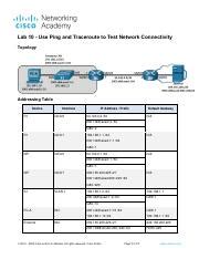 Test Network Connectivity With Ping And Traceroute Lab Guide Course Hero