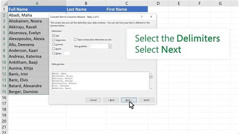 Excel Split Text Into Different Columns With The Convert Text To
