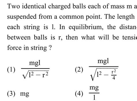 Answered Two Identical Charged Balls Each Of Mass M A Suspended From