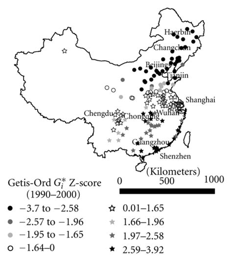 The Spatial And Temporal Dynamics Of Urban Hierarchy For The Six Time