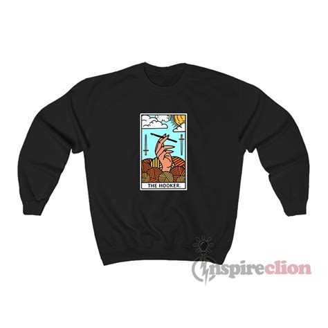 the hooker tarot card unisex crewneck sweatshirt