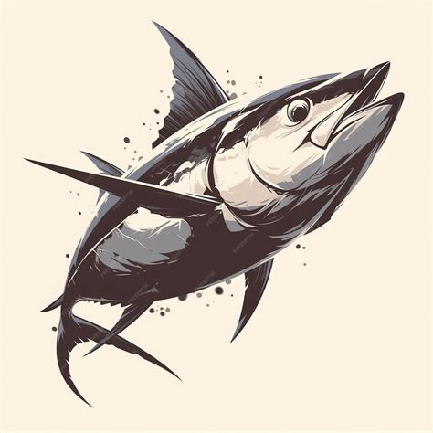Skipjack Tuna Hunting In Schools Premium Ai Generated Vector