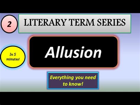 Allusion Literary Term
