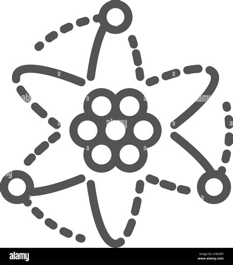 Physics Line Icon Atom Model Science Symbol Stock Vector Image And Art Alamy