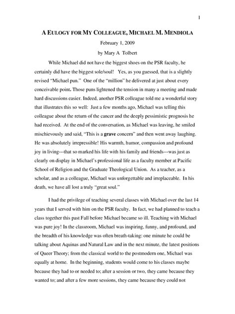 Funeral Eulogy Template 2 Free Templates In PDF Word Excel Download