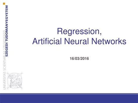 Ppt Regression And Artificial Neural Networks Powerpoint Presentation