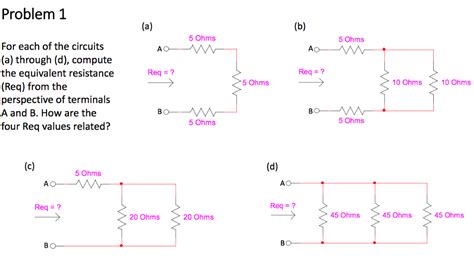 solved for each of the circuits through compute the