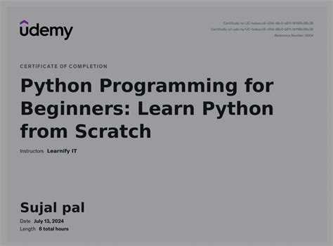 sujal pal on linkedin python certification udemy learning