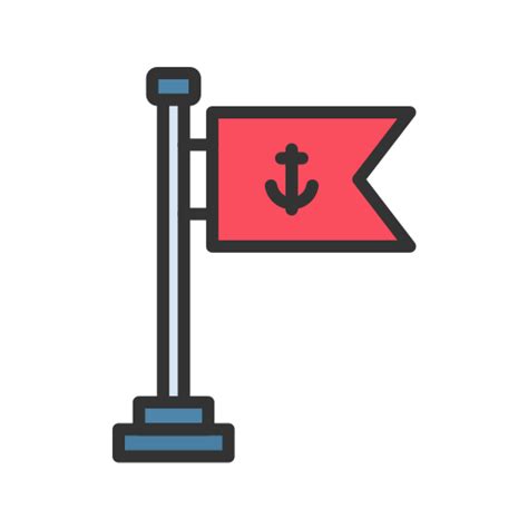 Flag Pole Generic Outline Color Icon