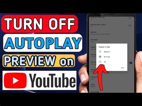 HOW TO TURN OFF AUTOPLAY PREVIEW ON YOUTUBE DISABLE AUTOPLAY PREVIEW IN YOUTUBE APP YouTube