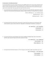 Exercises Two Dimensional Arrays Answers Docx In Class Exercises Two Dimensional Arrays