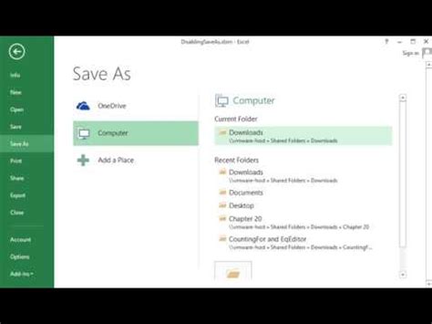 Disable Save As In Excel YouTube