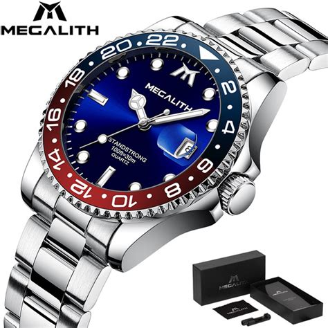 MEGALITH Brand Mens Watches Classic Business Casual Waterproof Wrist ...
