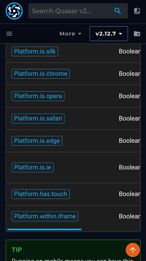 some quasar s components dont work well on the android edge browser