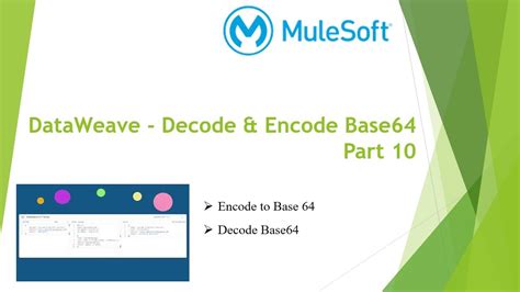 Mulesoft Tutorials Dataweave Decode And Encode Base64 Part 10 Dataweave Netbook P23
