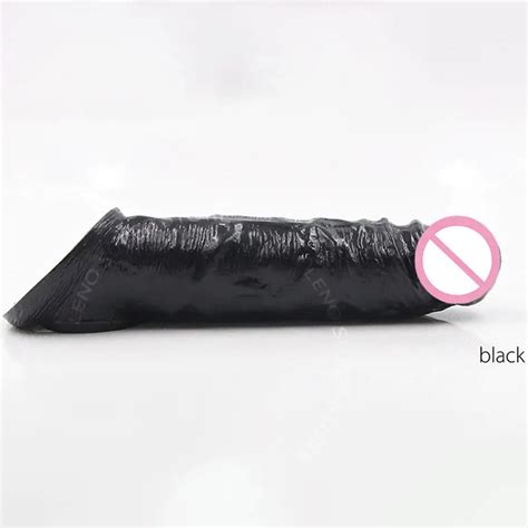reusable penis sleeve extender realistic penis condom silicone