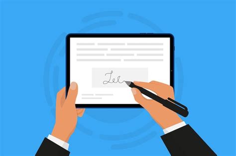 Premium Vector Isometric Electronic Signature Concept Electronic