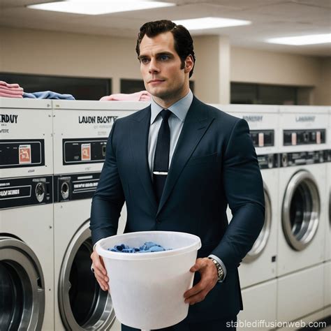 Henry Cavill Doing Laundry Stable Diffusion Online