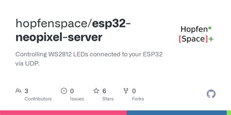Github Hopfenspaceesp32 Neopixel Server Controlling Ws2812 Leds Connected To Your Esp32 Via Udp