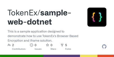 Github Tokenexsample Web Dotnet This Is A Sample Application