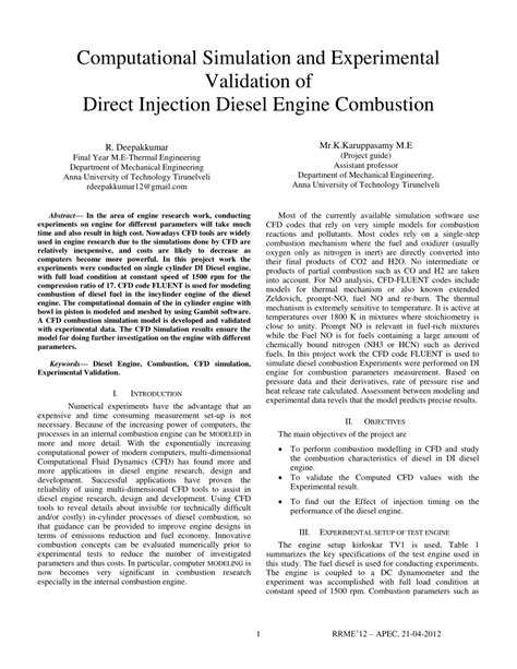 Pdf Computational Simulation And Experimental Validation Of Direct