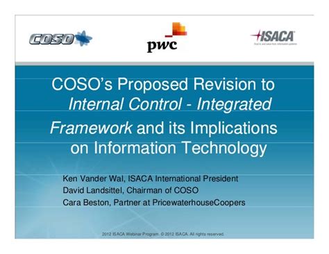 Coso Internal Control Integrated Framework