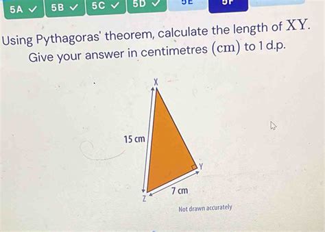 Solved 5a 5b 5c 5d 5e A Using Pythagoras Theorem Calculate The