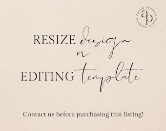 Template Resize Or Other Small Changes Etsy