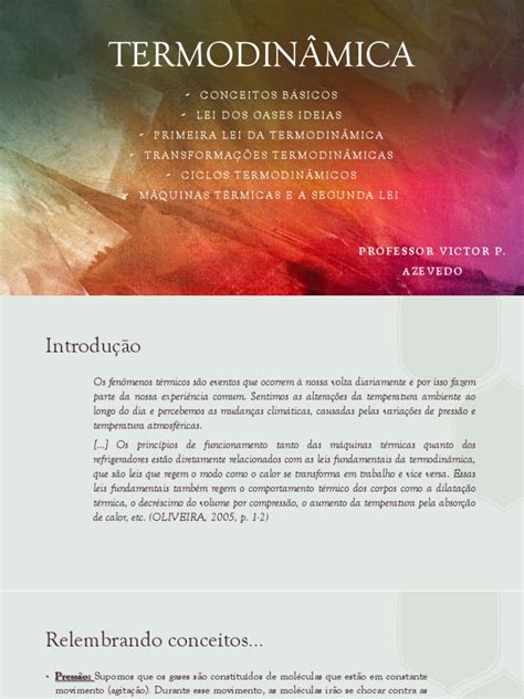 Termodinâmica Pdf Termodinâmica Temperatura