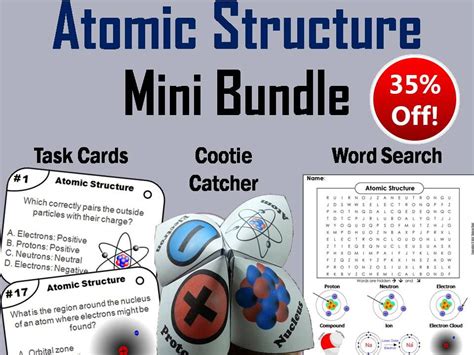 Atomic Structure Task Cards And Activities Mini Bundle Teaching Resources