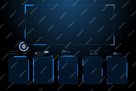 미래의 Hud 인터페이스 화면 디지털 설명 선 제목 Hud Ui Gui 미래형 사용자 인터페이스 화면 요소 집합입니다 비디오