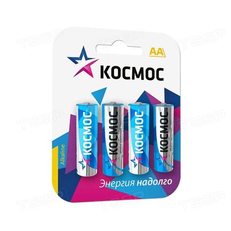 Батарейка КОСМОС пальчиковая алкалиновая АА 4шт. KOC-LR6-4BL (id 99655311)