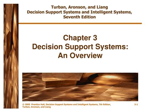 PPT Chapter 3 Decision Support Systems An Overview PowerPoint Presentation ID 822492