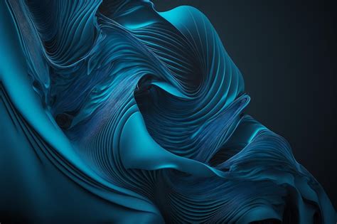 Premium Ai Image Abstract Wave Pattern Design In Blue Color