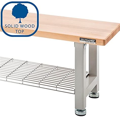 Seville Classics Storage Shelf Wood Bench Granite Pricepulse