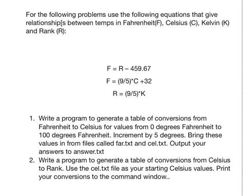 solved for the following problems use the following