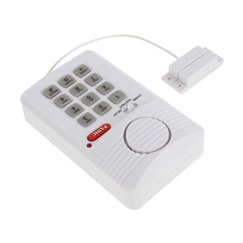 Pluokvzr Door And Window Alarms System Wireless With Panic Button Keypad 110 Db Loud Smart Home
