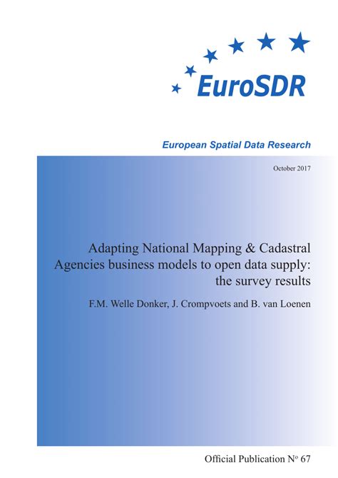 Pdf Adapting National Mapping And Cadastral Agencies Business Models To
