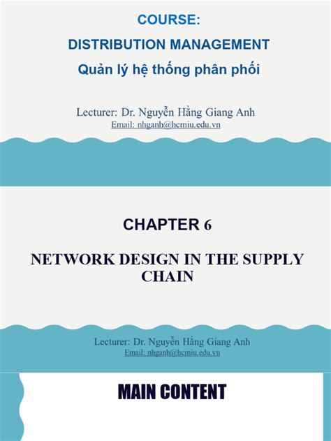 chapter 6 network design in the supply chain part 1 pdf supply chain taxes