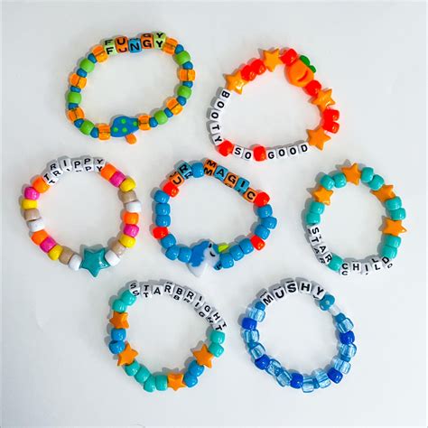 Kandi Bracelet Inspo Raver Kandi Inspiration Mushroom Kandie Stars