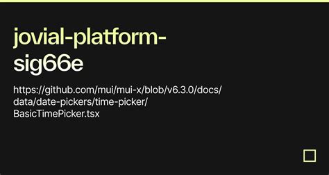 Jovial Platform Sig66e Codesandbox