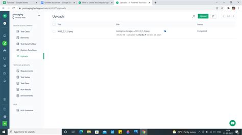 Testsigma Tutorials Automate Upload Buttons Md At Dev Testsigmahq
