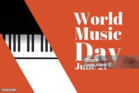 세계 음악의 날 6월 21일 휴일 개념입니다 텍스트 비문이 있는 배경 배너 카드 포스터용 템플릿입니다 벡터 Eps10 그림입니다